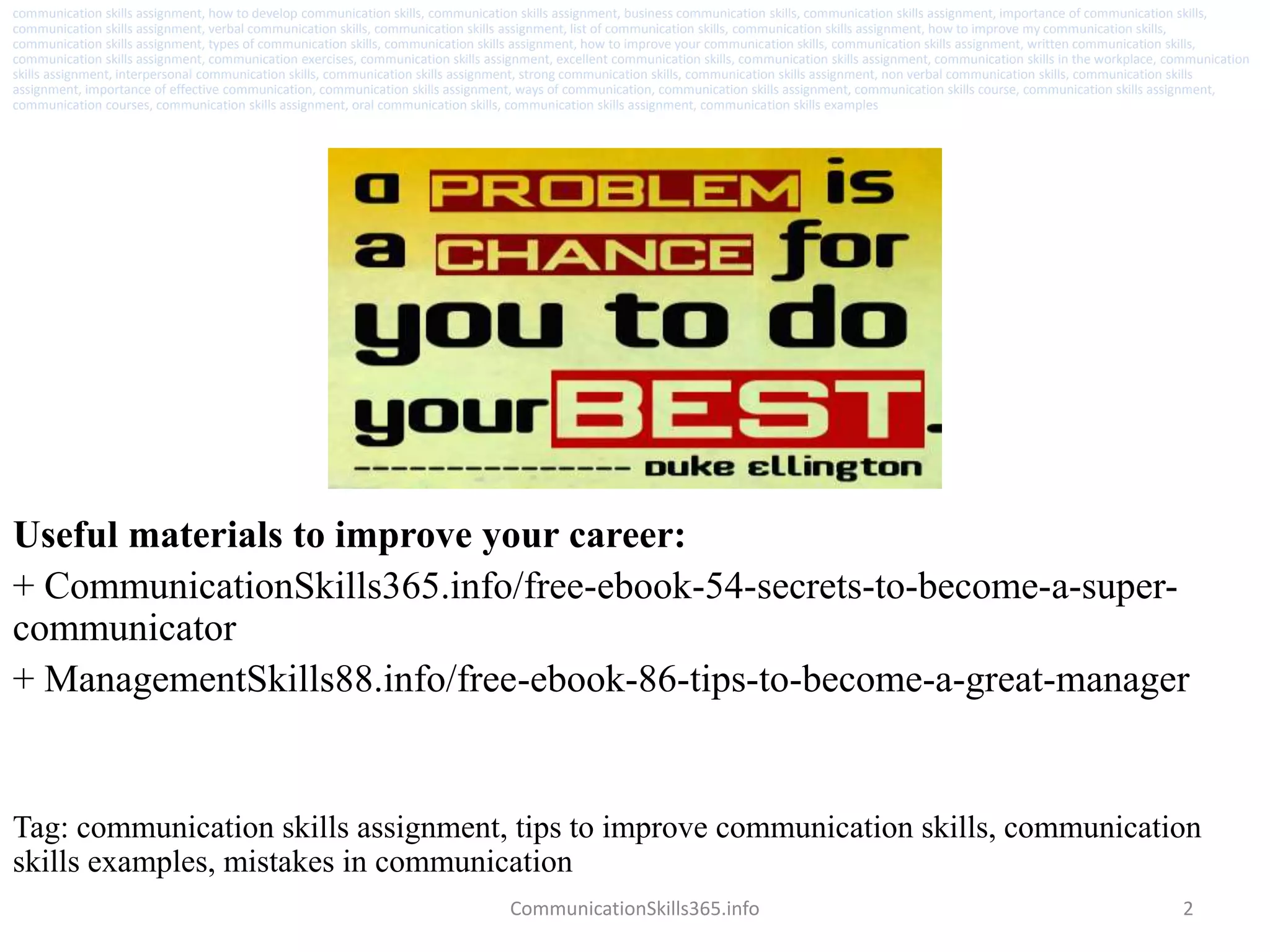 Communication skills assignment pdf free download | PPTX