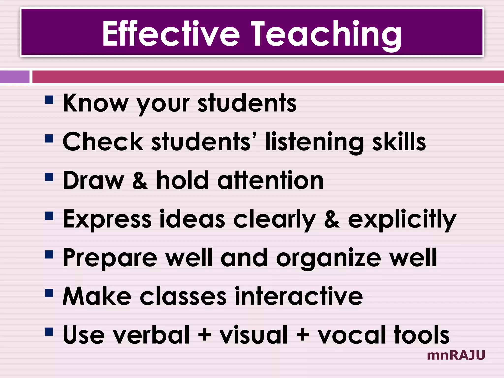 Communication Skills for Effective Teaching | PPT