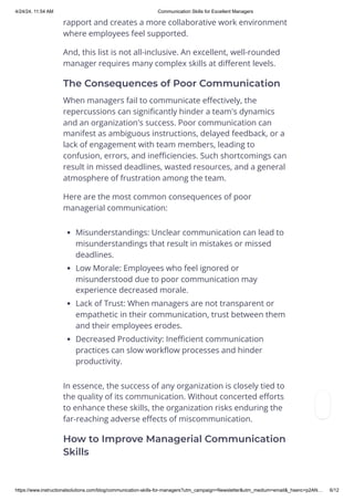 Communication Skills for Excellent Managers.pdf | Executive Leadership ...