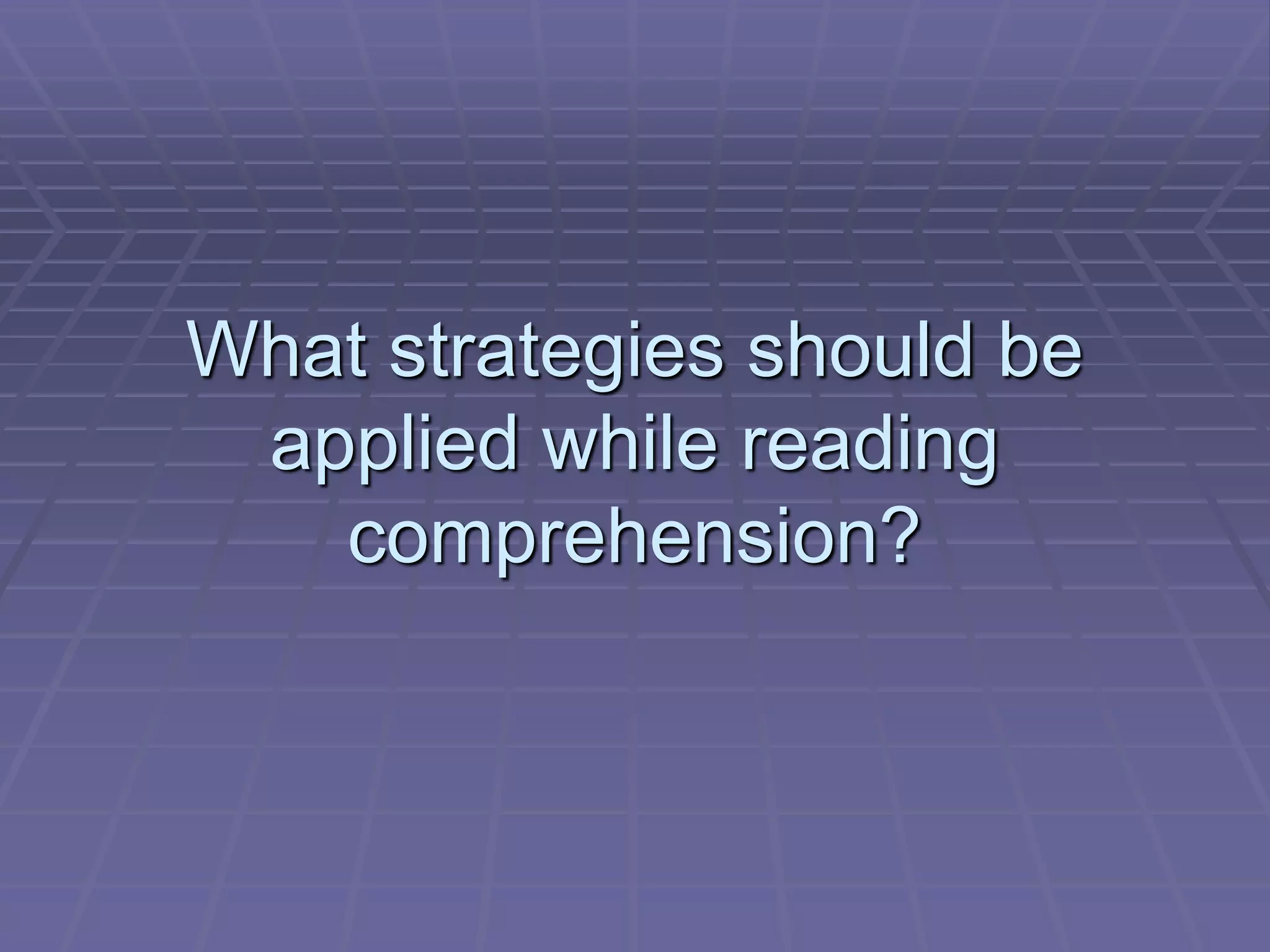 reading comprehension skills | PPT