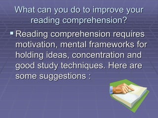 reading comprehension skills | PPT