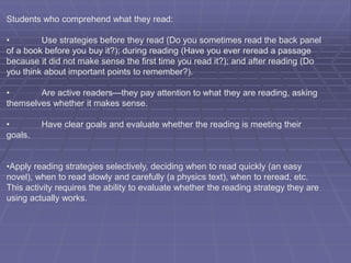 reading comprehension skills | PPT
