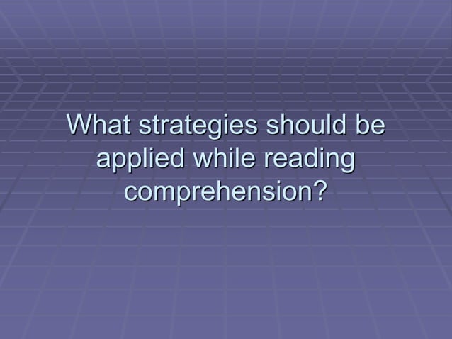 reading comprehension skills | PPT