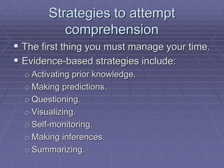 reading comprehension skills | PPT