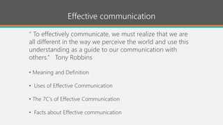 Communication Skills Presentation | PPTX