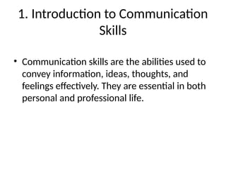 Communication_Skills_Presentation for professional | PPTX