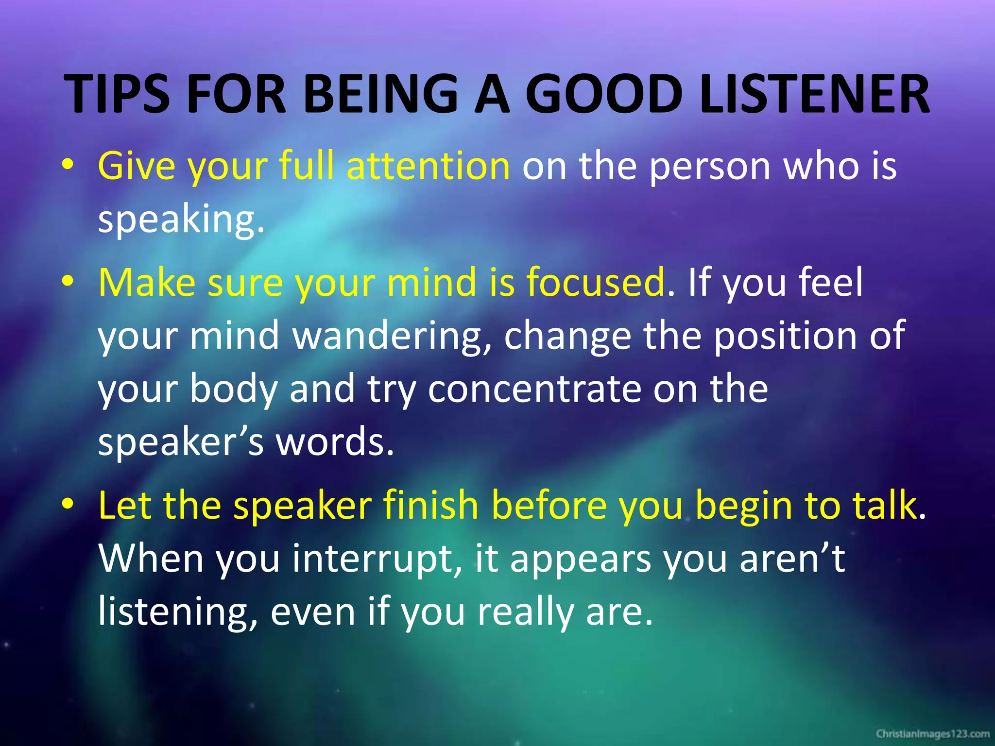 LISTENING SKILLS | PPTX