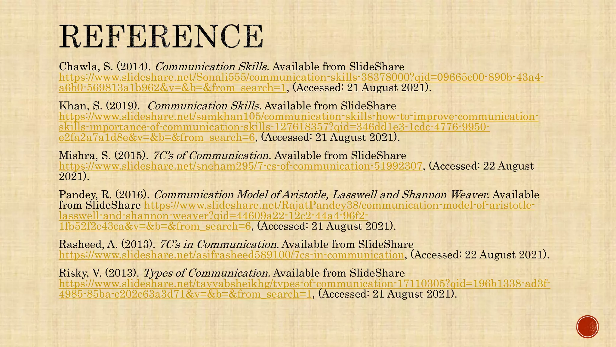 Communication skills slide presentation | PPT