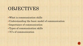 Communication skills slide presentation | PPT