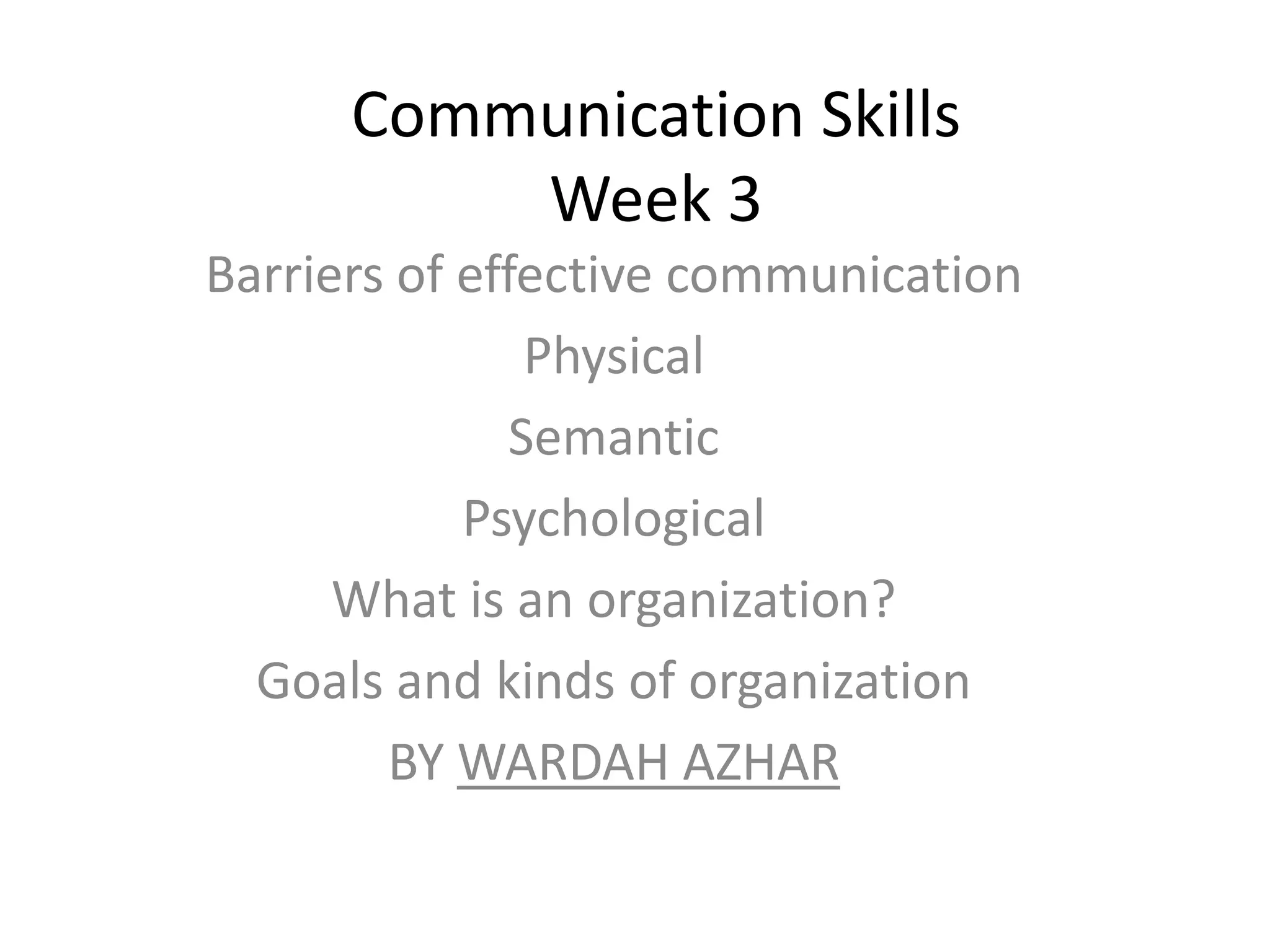 Communication skills week 3 | PPT