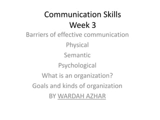 Communication skills week 3 | PPT