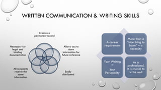 Communication skills written communication | PDF