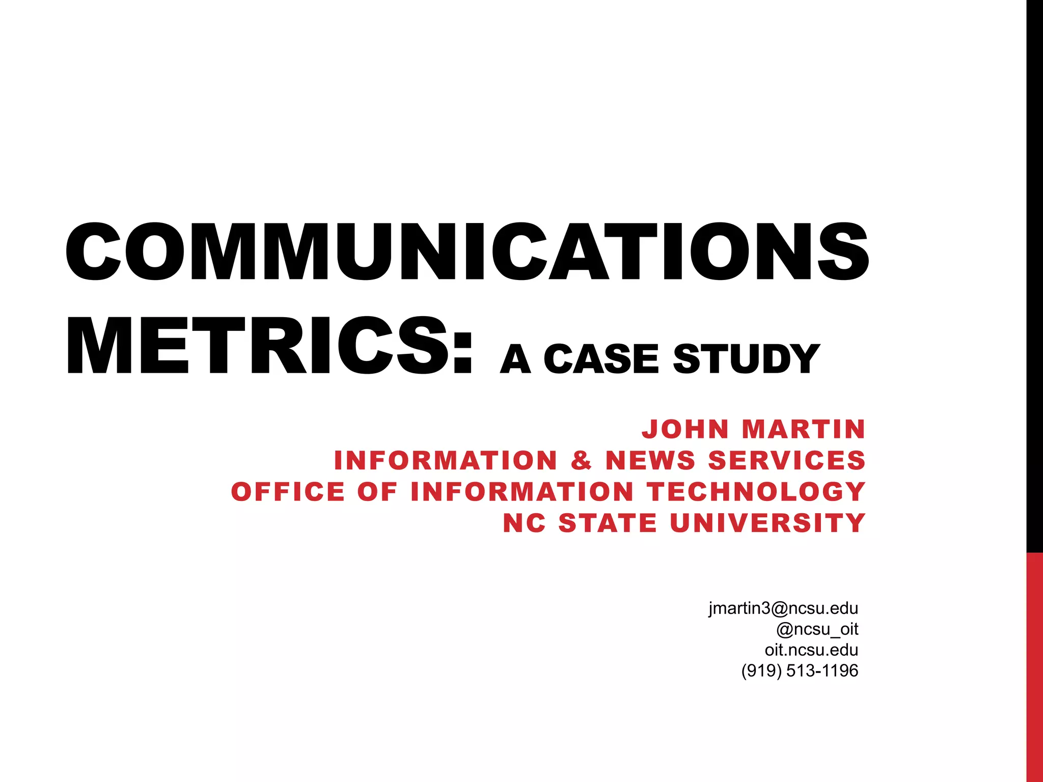 Communications metrics | PPTX