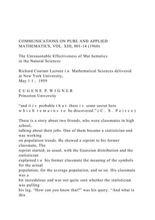 COMMUNICATIONS ON PURE AND APPLIED MATHEMATICS, VOL. XIII, 001.docx ...