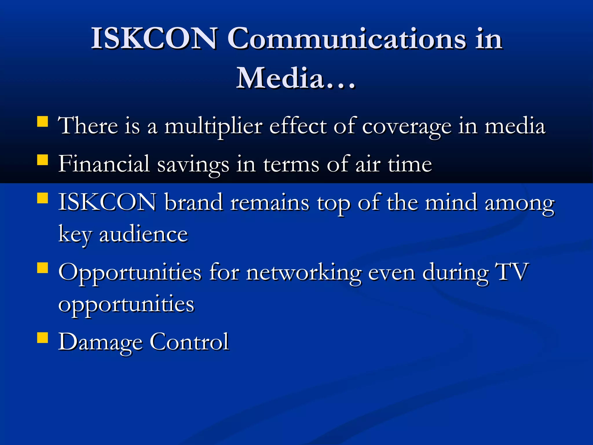 ISKCON Communications (India) | PPT