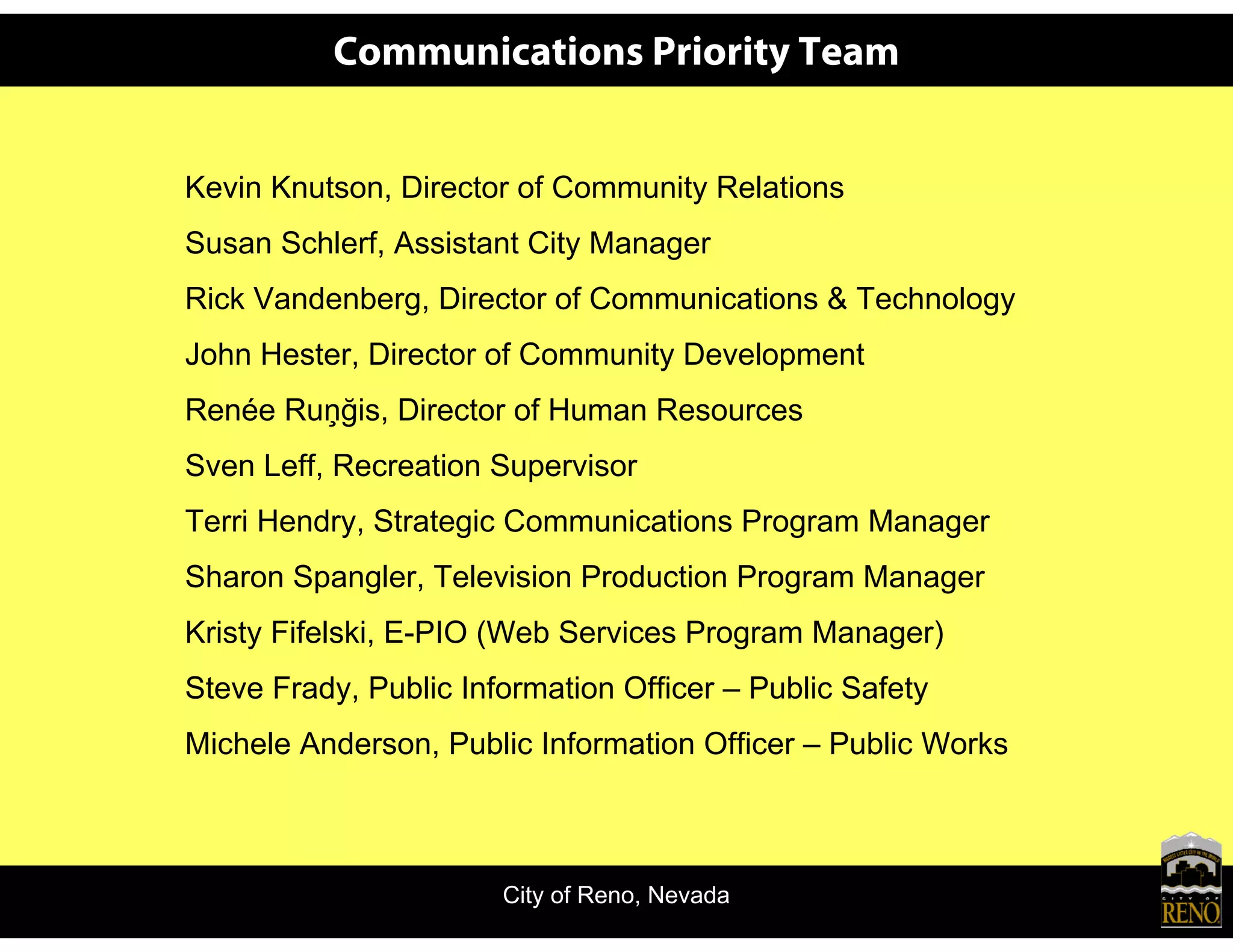 Communications Priority 2009 2010 | PDF