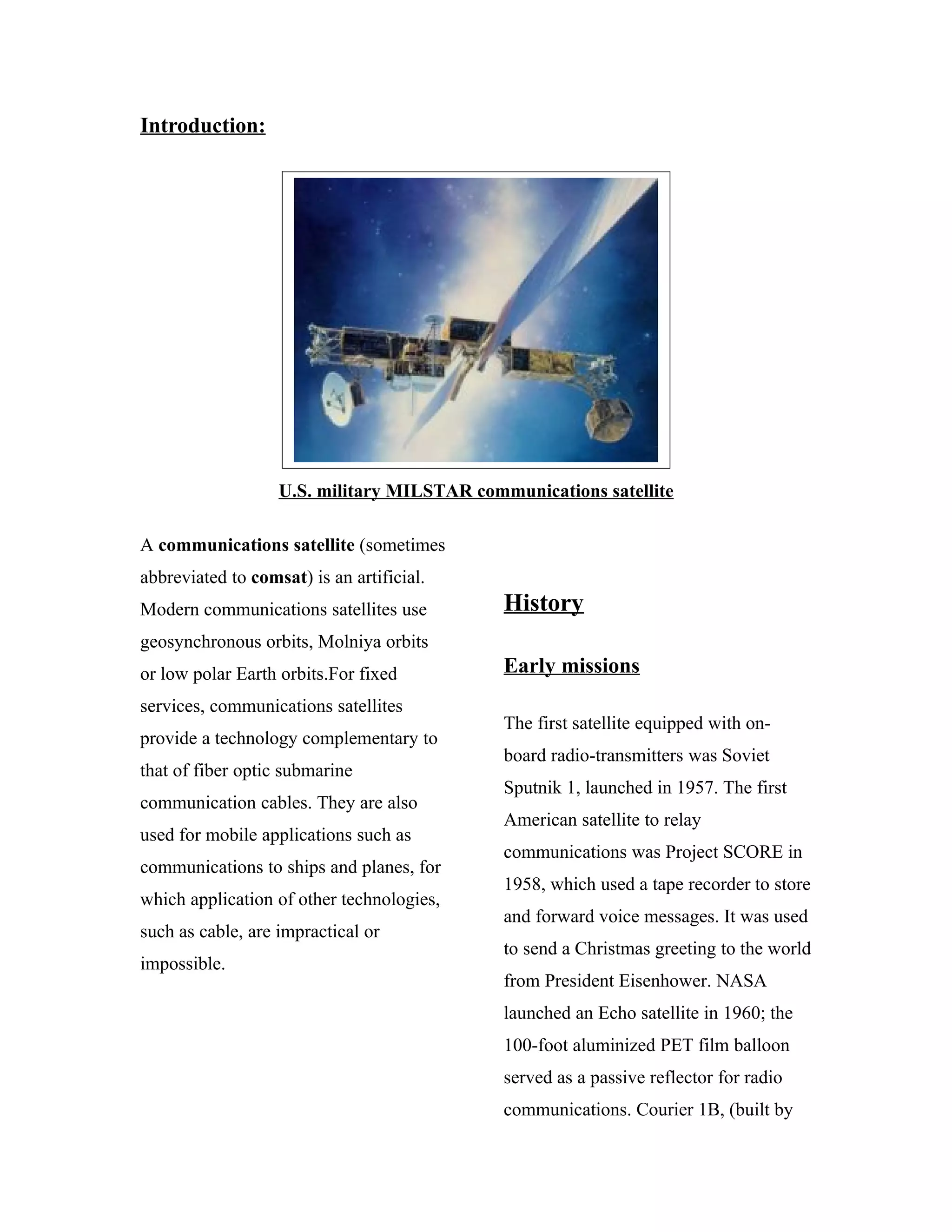 Communications satellite | DOC
