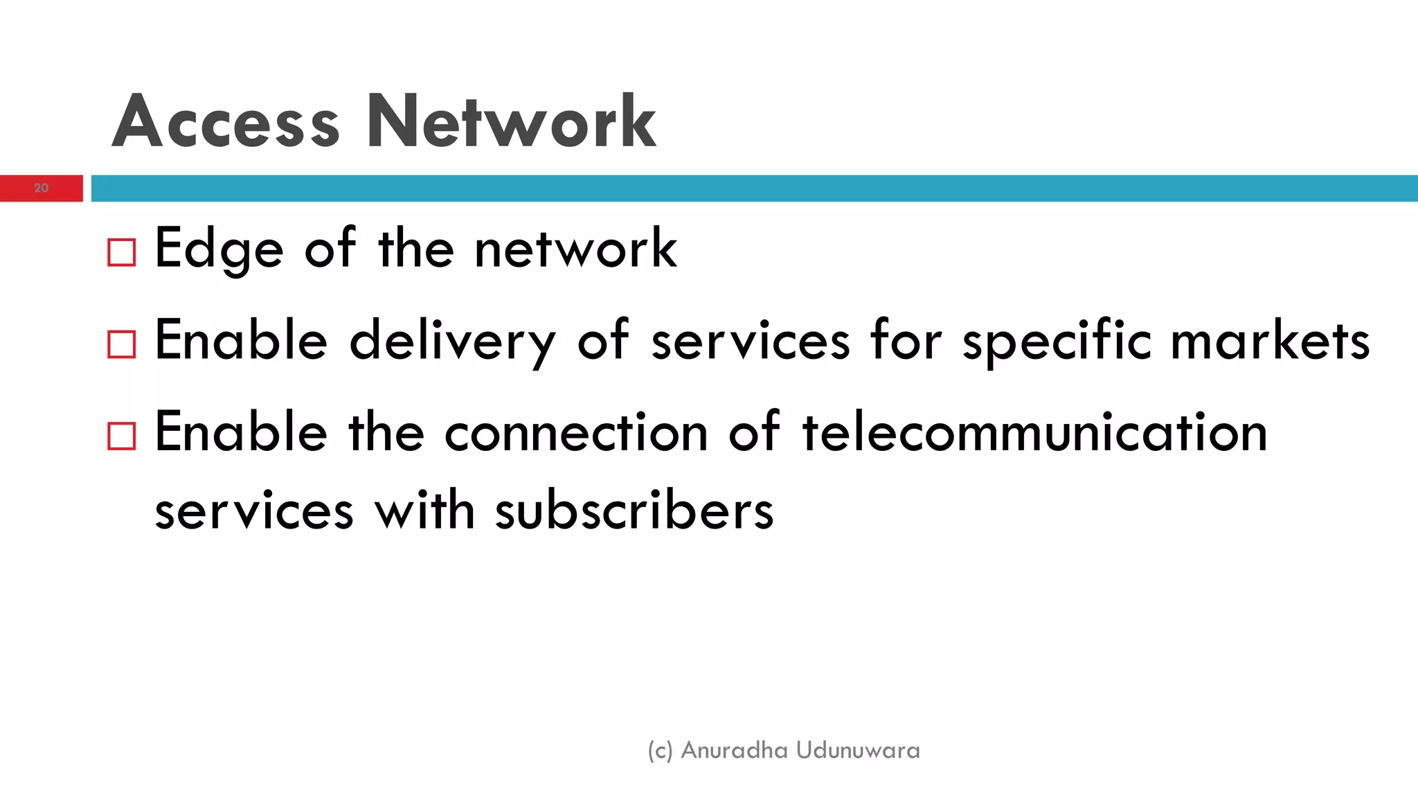 Communications Service Provider Networks | PPT