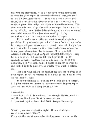 COMMUNICATIONS STYLE INVENTORYThis is an informal survey, .docx