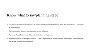 Communication stages | PPTX