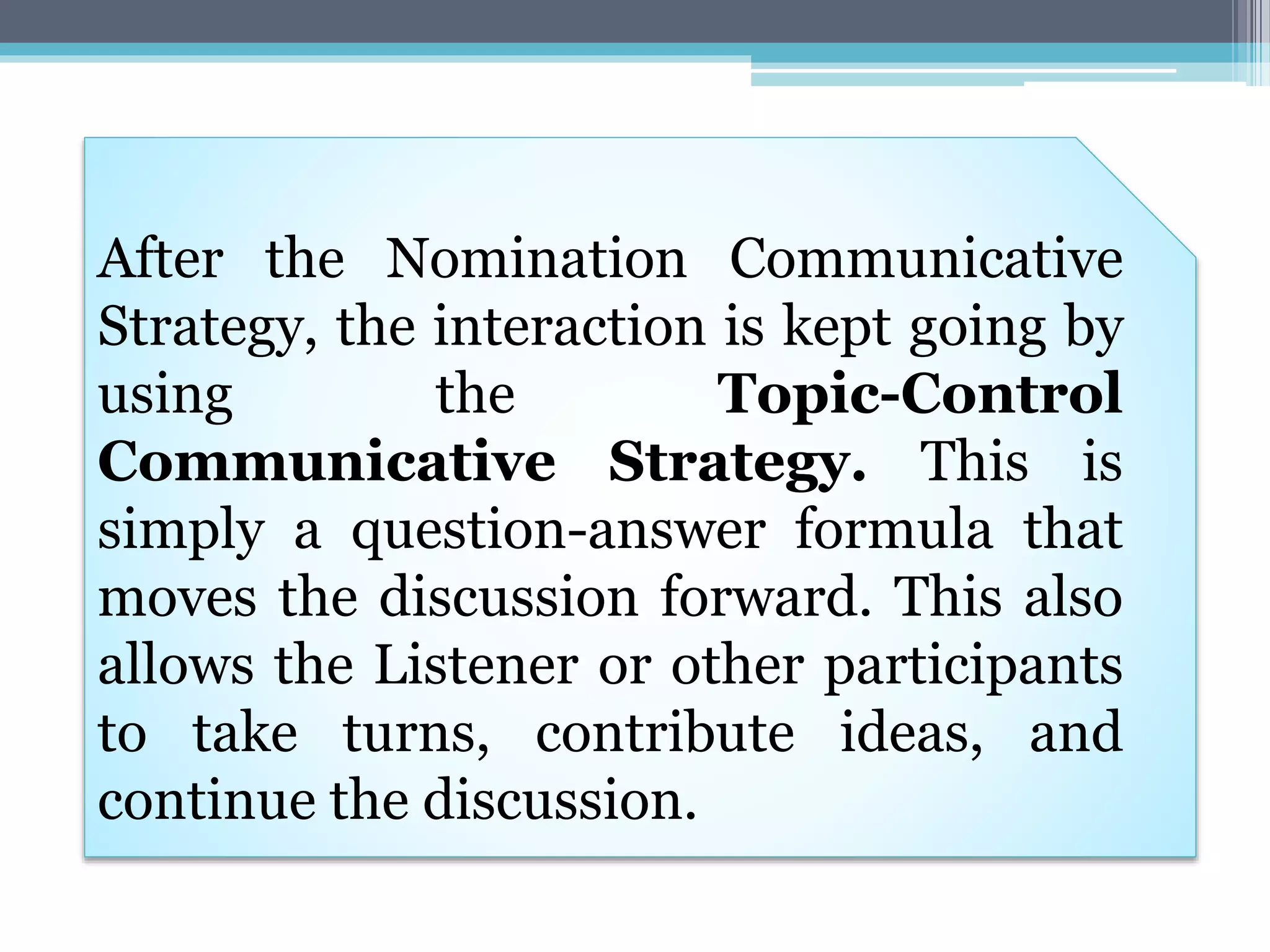 Communication strategies | PPTX