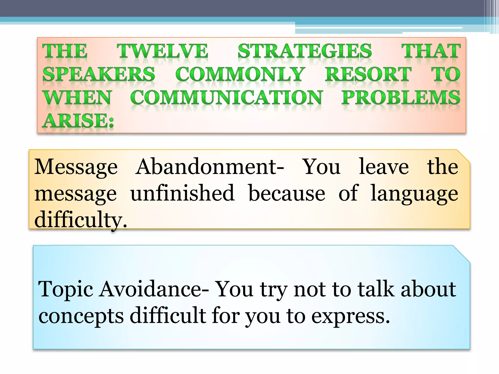 Communication strategies | PPTX