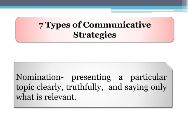 Communication strategies | PPTX