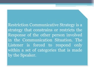 Communication strategies | PPTX