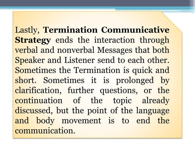 Communication strategies | PPTX