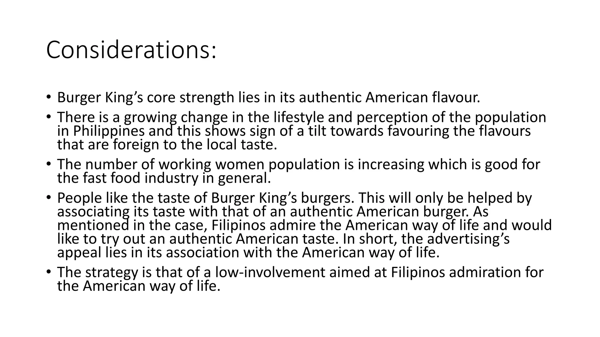 Communication strategy of burger king in philippines | PPTX