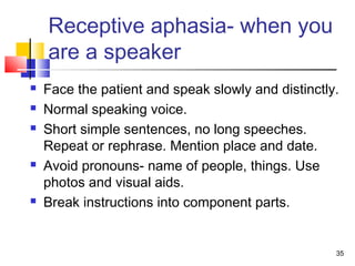 Communicating to a patient with stroke | PPT