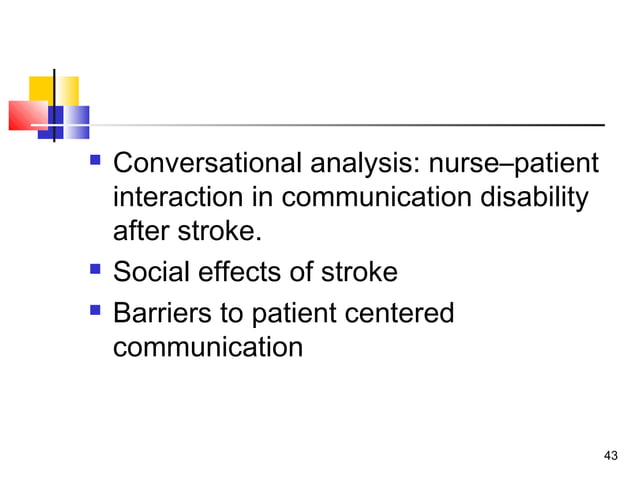 Communicating to a patient with stroke | PPT