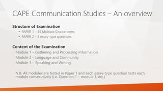 Communication studies exam | PPTX