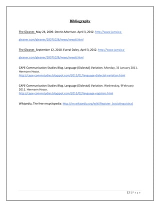 CAPE Communication Studies IA | DOCX