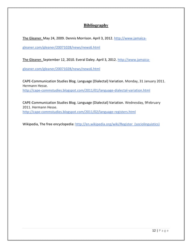 CAPE Communication Studies IA | DOCX