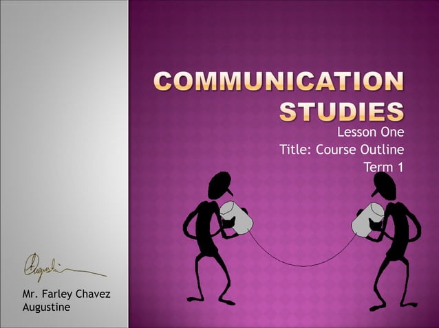 Communication studies lecture 1 | PPT