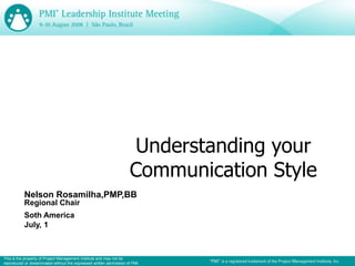 Communication style - Effective Communication In Project Management | PPSX