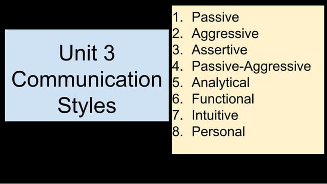 Communication styles | PDF