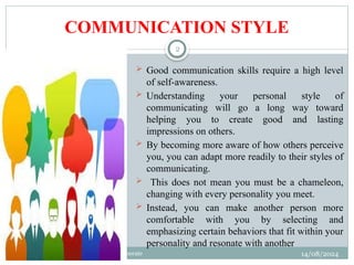 COMMUNICATION STYLE (Final).ppt for students | PPT