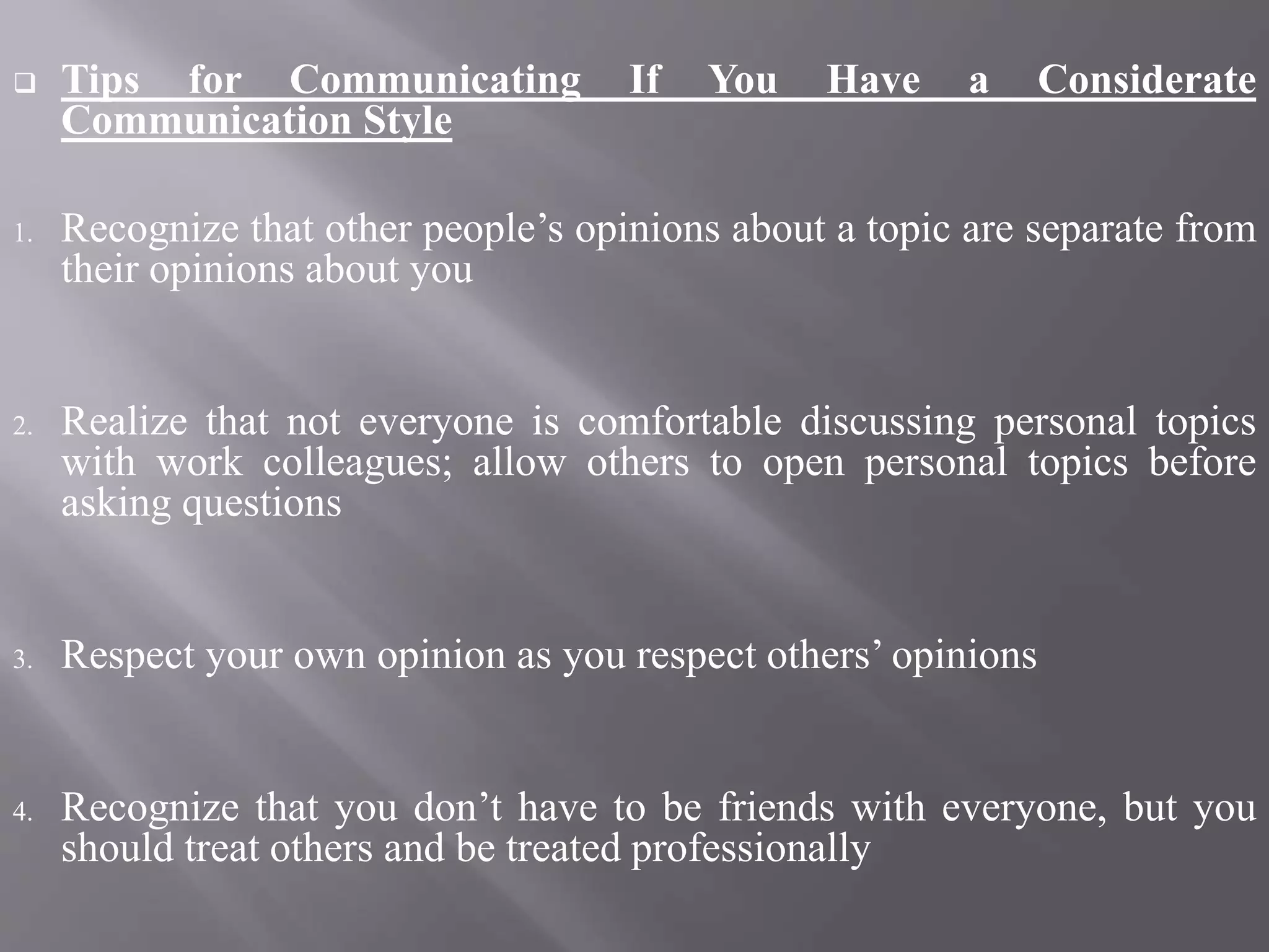 Communication styles | PPTX