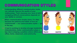 Communication styles matrix | PPTX