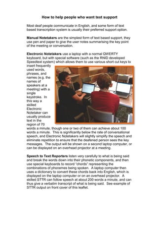 Communication support for deaf people | PDF
