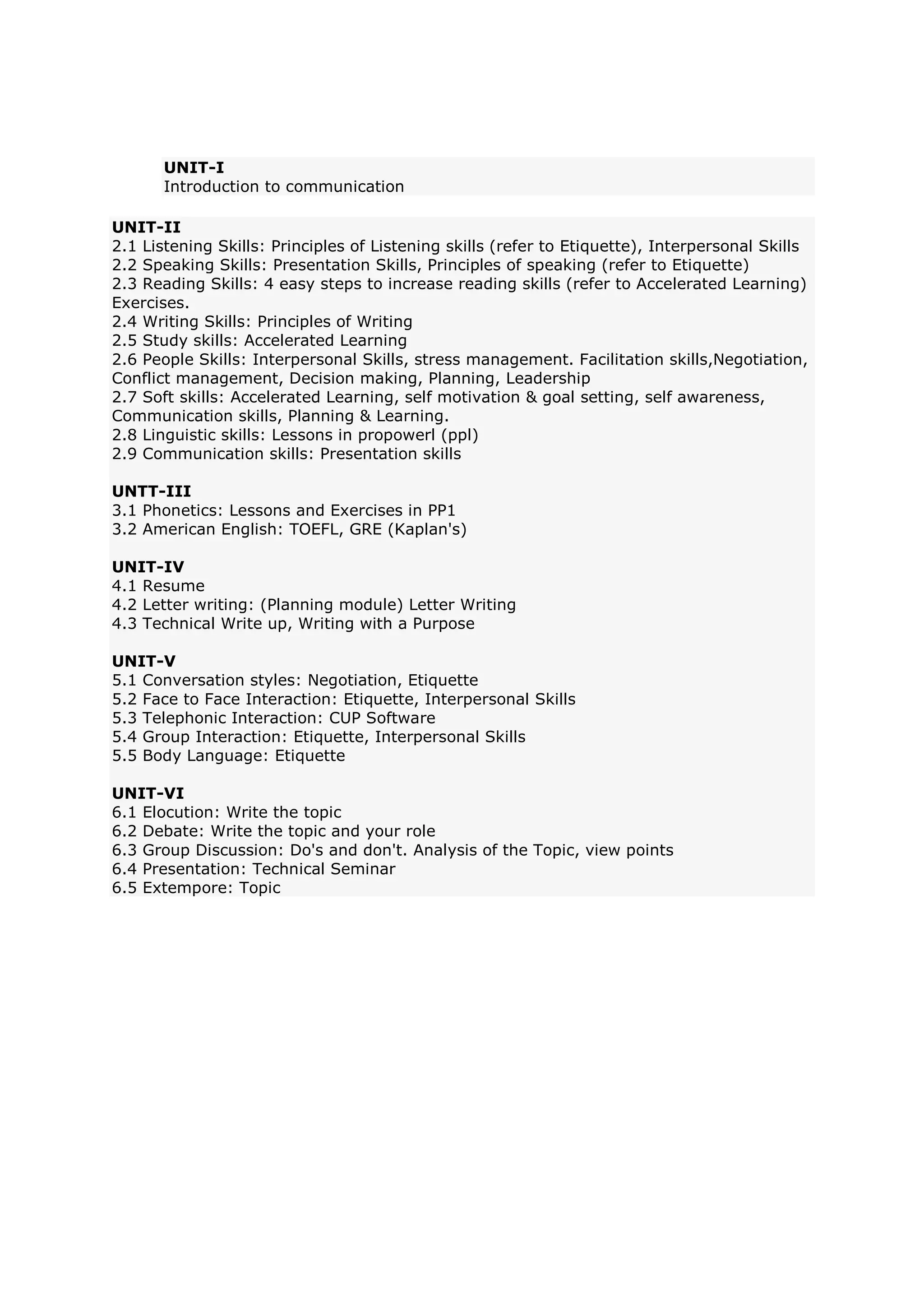 Communication Syllabus Pdf