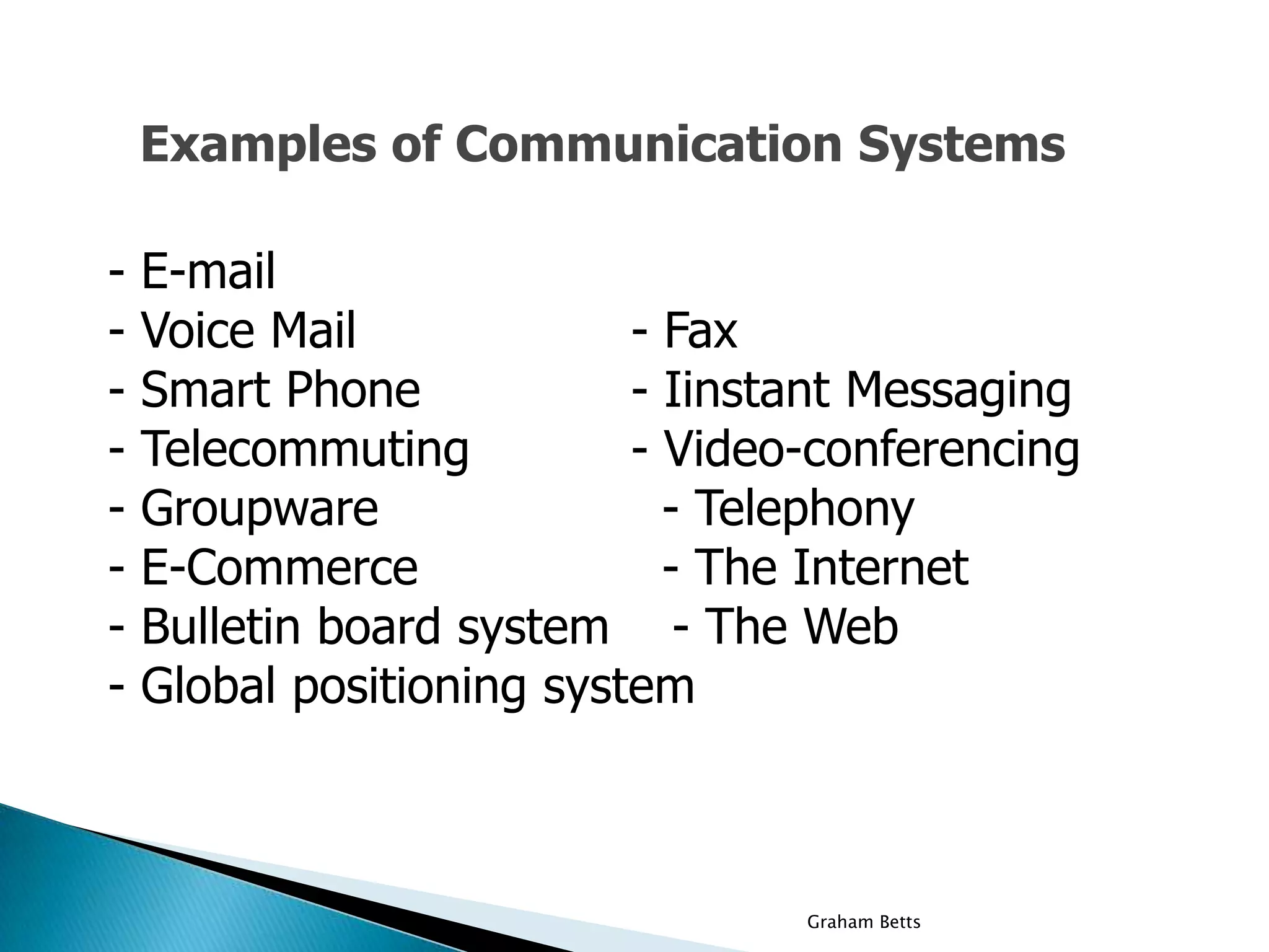 Communication system | PPTX