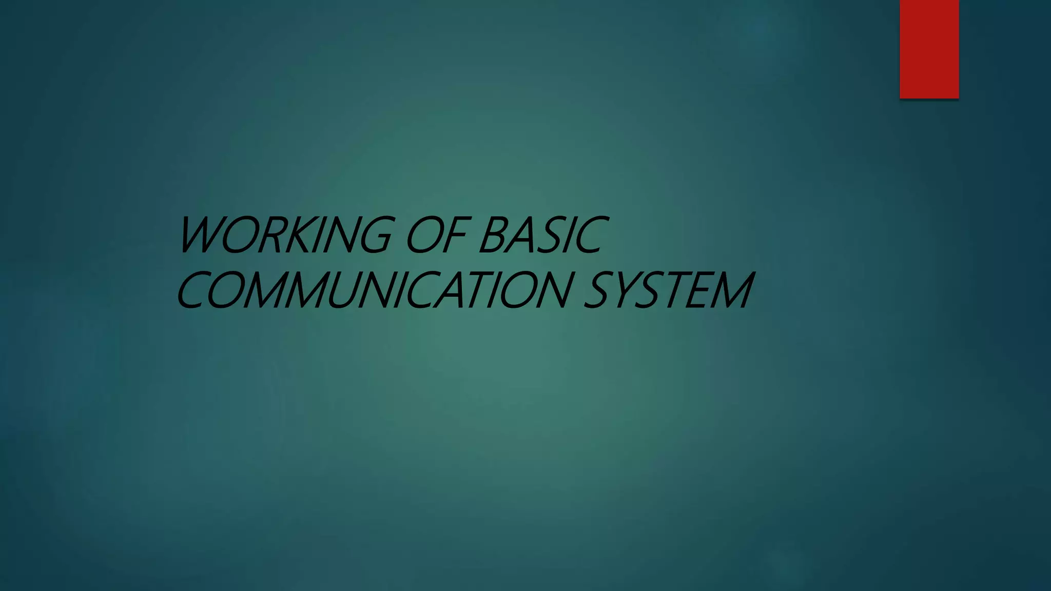 Communication system | PPTX