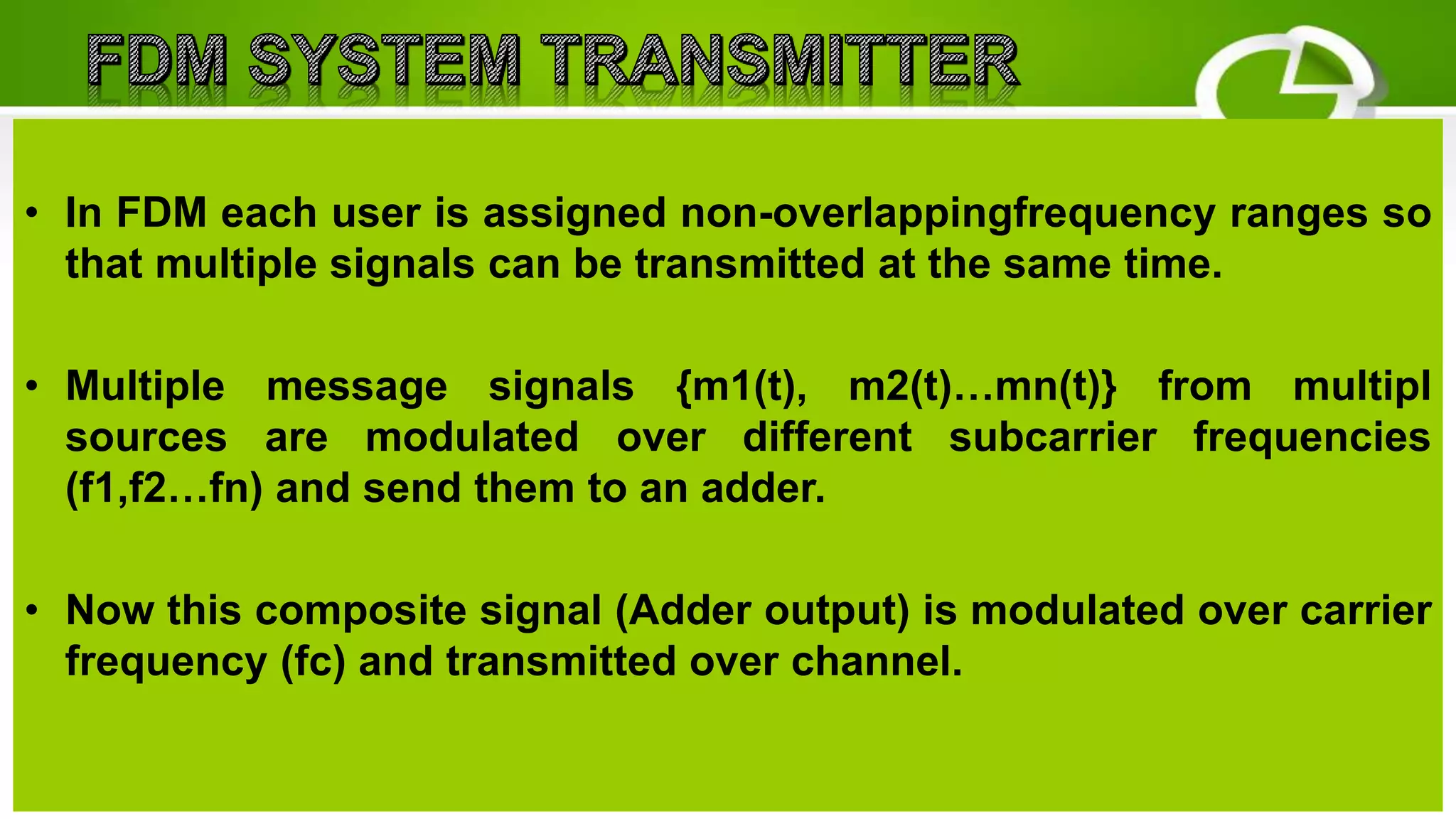 FDM AND TDM (multiplexing)-Communication system ppt | PPTX