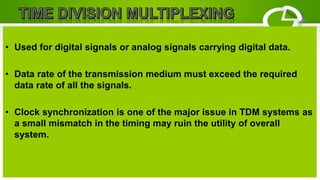 FDM AND TDM (multiplexing)-Communication system ppt | PPTX