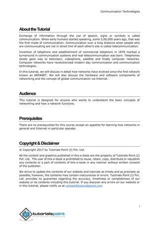 Communication technologies tutorial | PDF