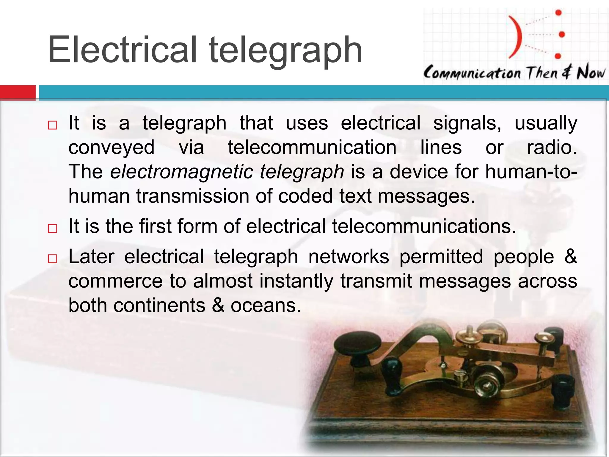 Communication then & now | PPTX