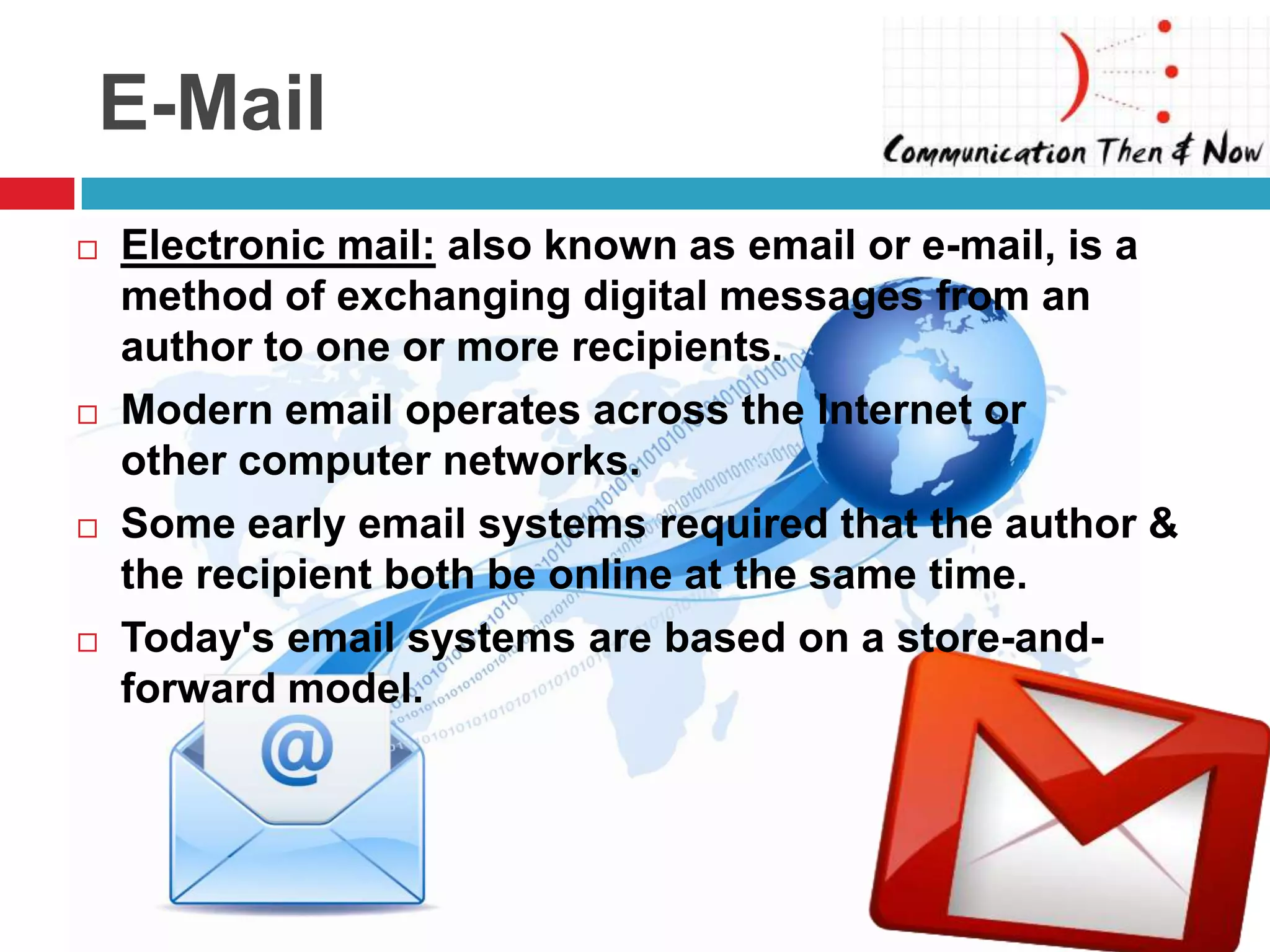 Communication then & now | PPTX